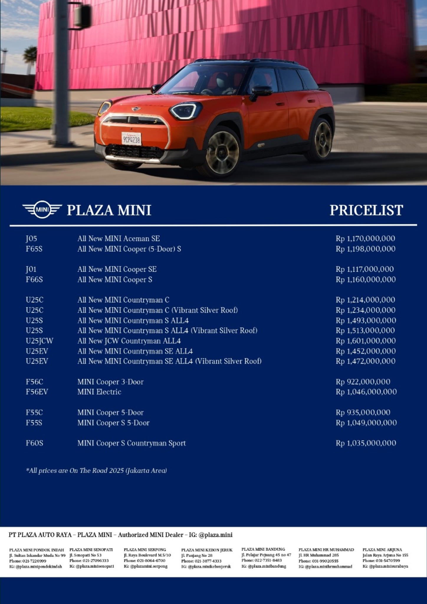 Update Harga MINI 2025 - MINI Cooper Indonesia